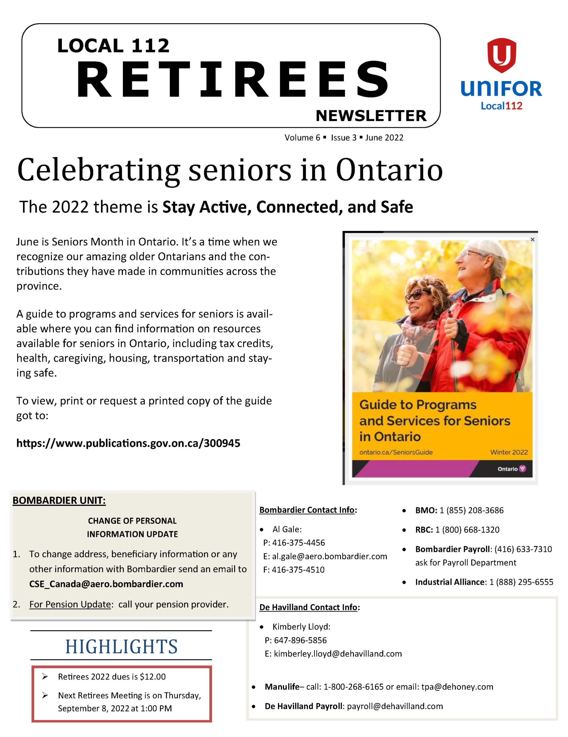 Retirees | UNIFOR Local 112