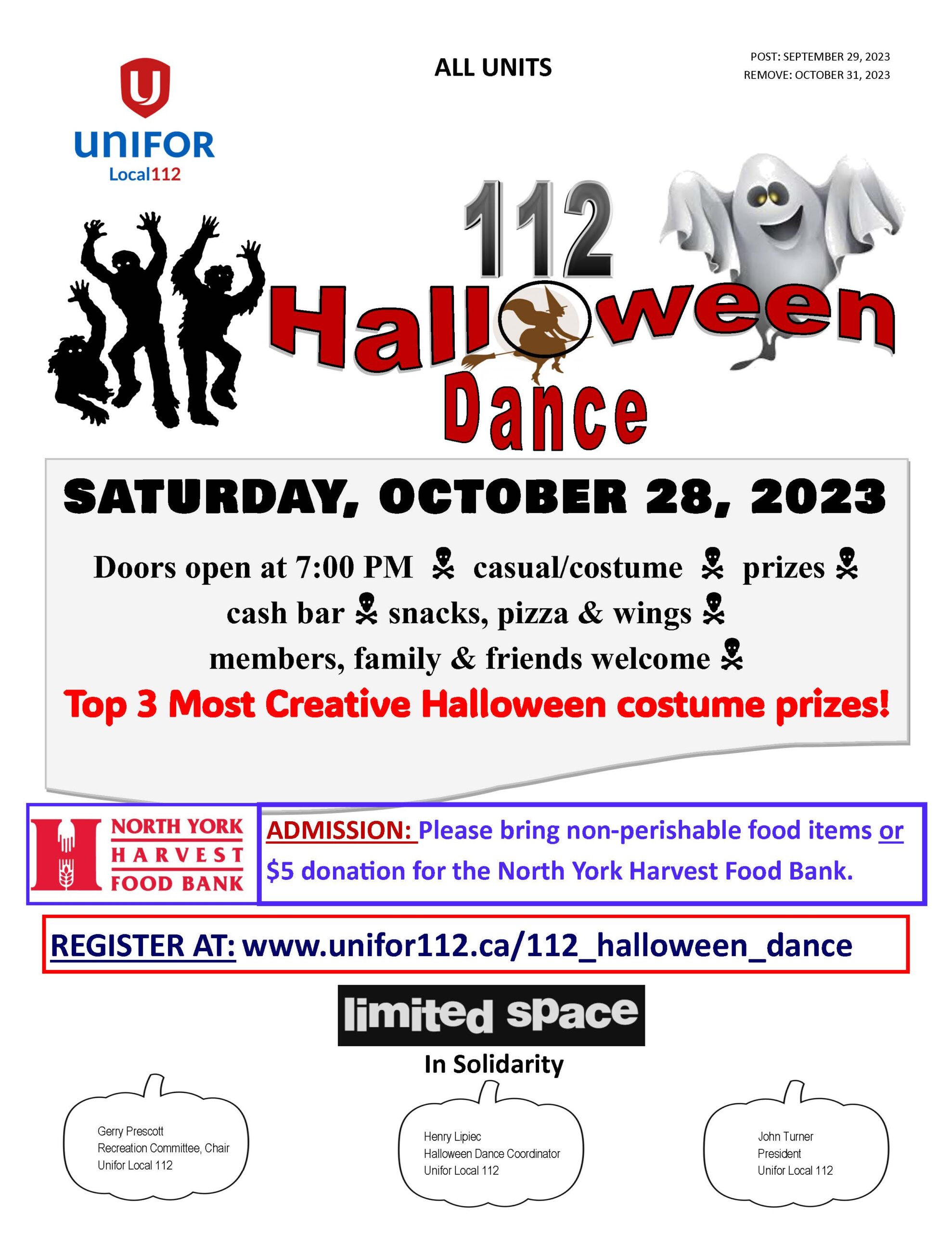 112 HALLOWEEN DANCE | UNIFOR Local 112
