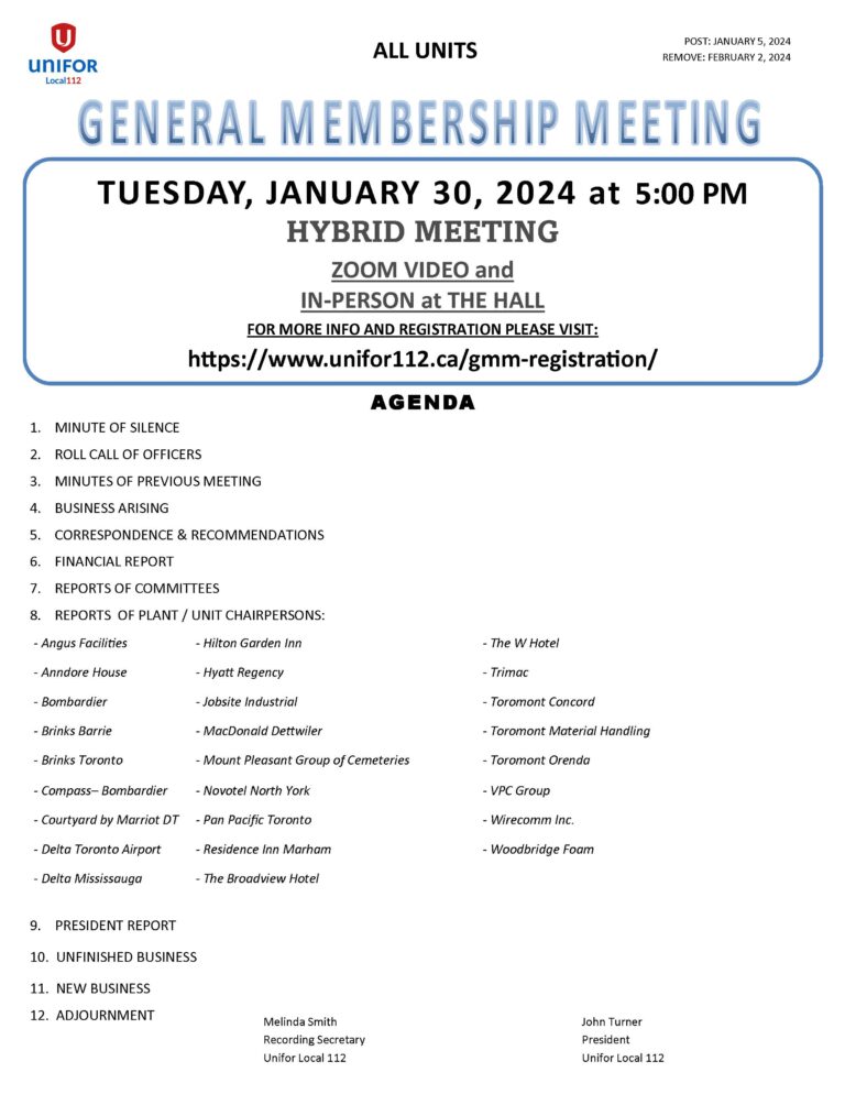 UNIFOR Local 112 - Strength in Diversity