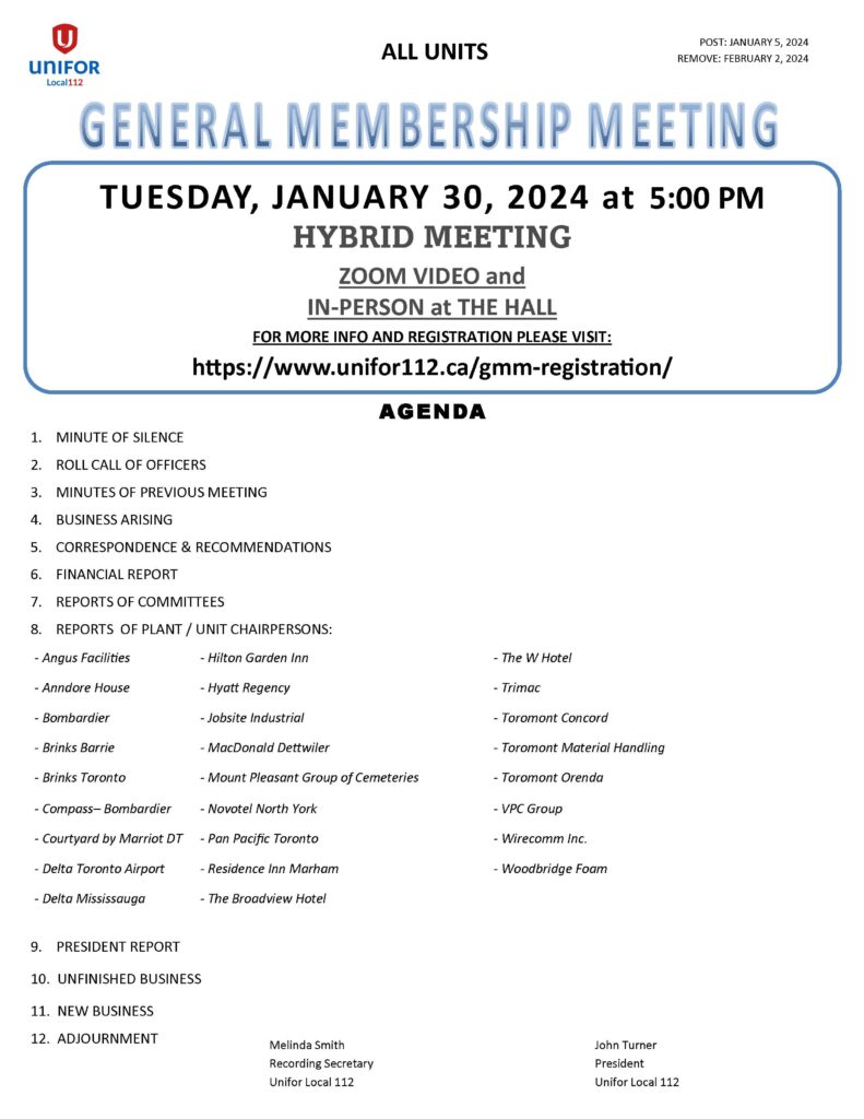 Unifor Local 112 Strength In Diversity