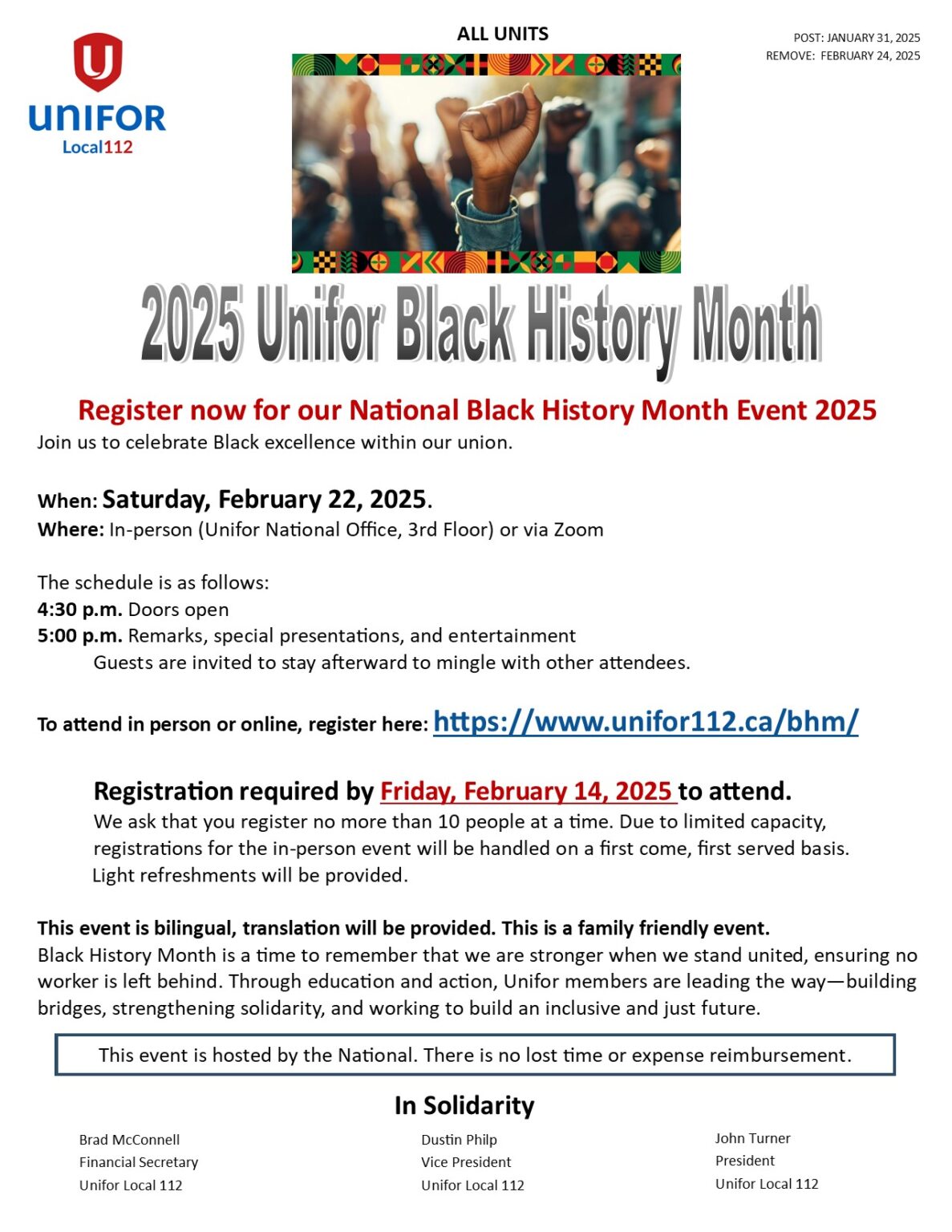 2025 UNIFOR BLACK HISTORY MONTH - Unifor Local 112